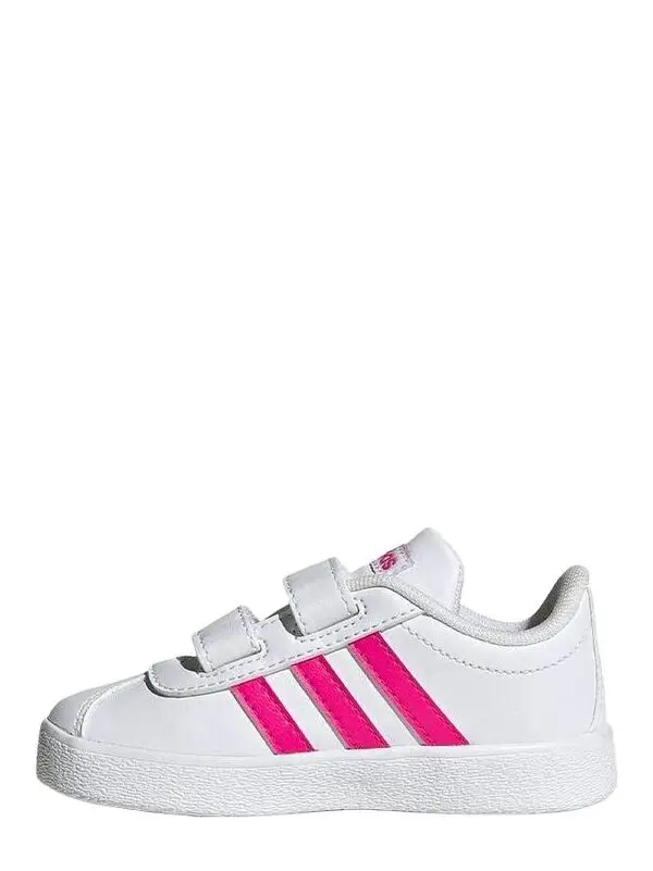 Adidas Vl Court 2.0 Low Top Sneakers With Velcro Closure - White