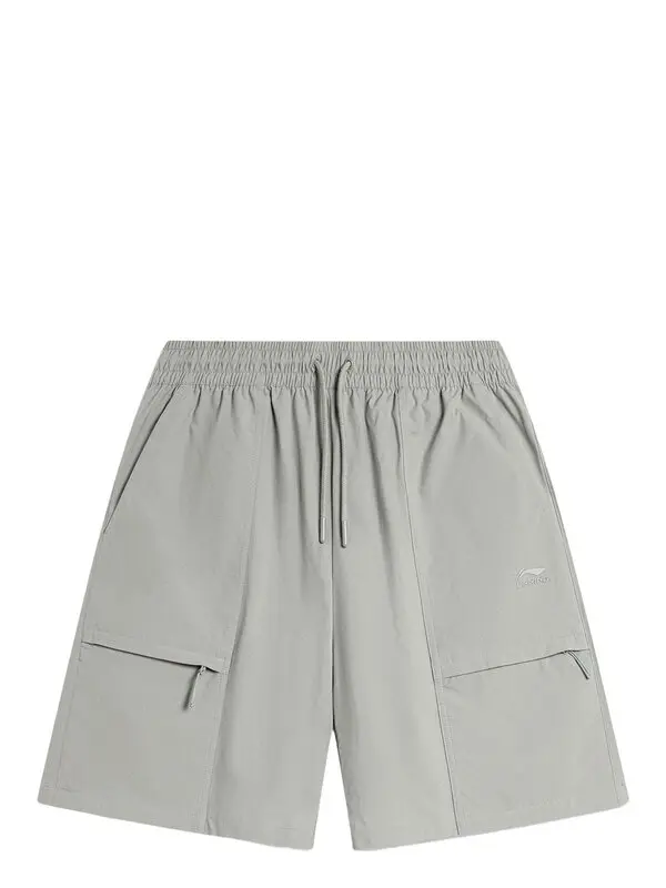 LI-NING Logo Waterproof Loose Fit Shorts - Grey