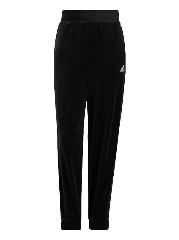 Adidas Velour Track Pants - Black