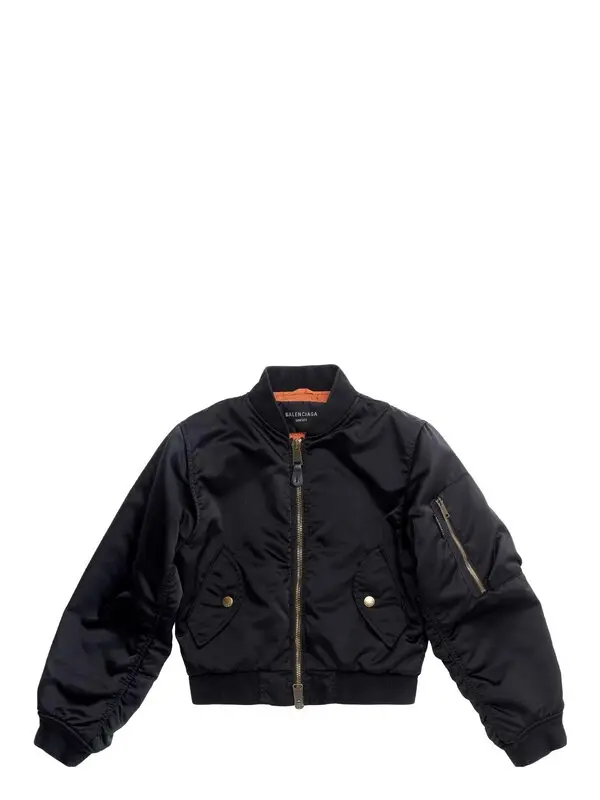 Balenciaga Shrunk Bomber Jacket - Black