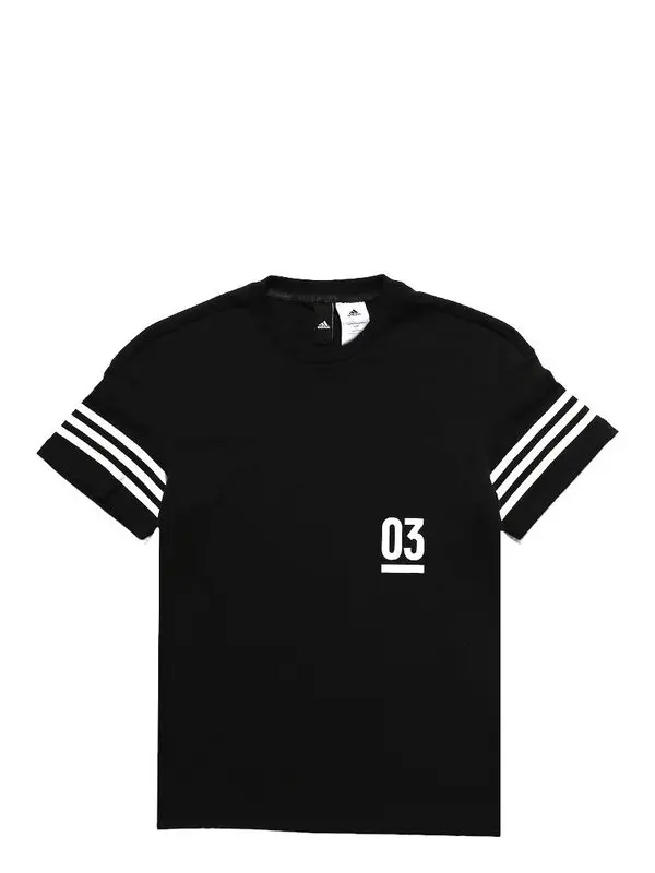 Adidas Cuff Stripe Sports T-shirt - Black