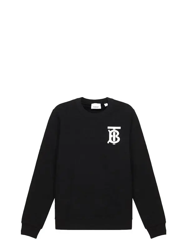 Burberry Round Neck Long Sleeve Pullover - Black