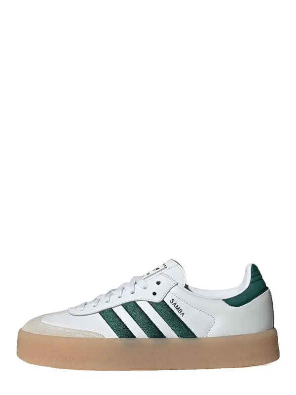 Adidas Samba Platform Sneakers - Cloud White/collegiate Green/cloud White