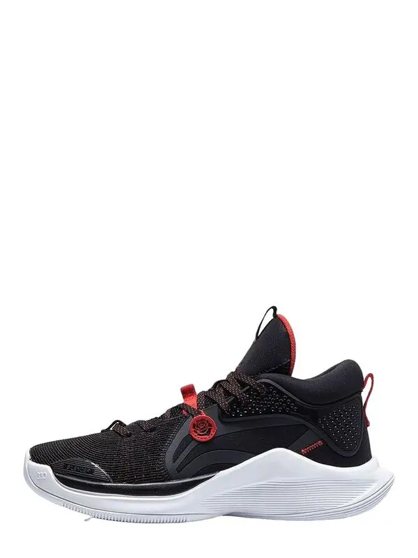 LI-NING Silencer Athletic Mid-top Sneakers - Black/red
