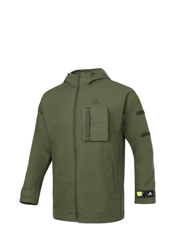 Adidas Th Woven Cstm Hooded Jacket - Green