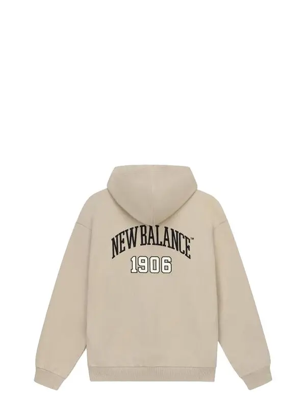 NEW BALANCE Varsity Fleece Hoodie - Beige/black