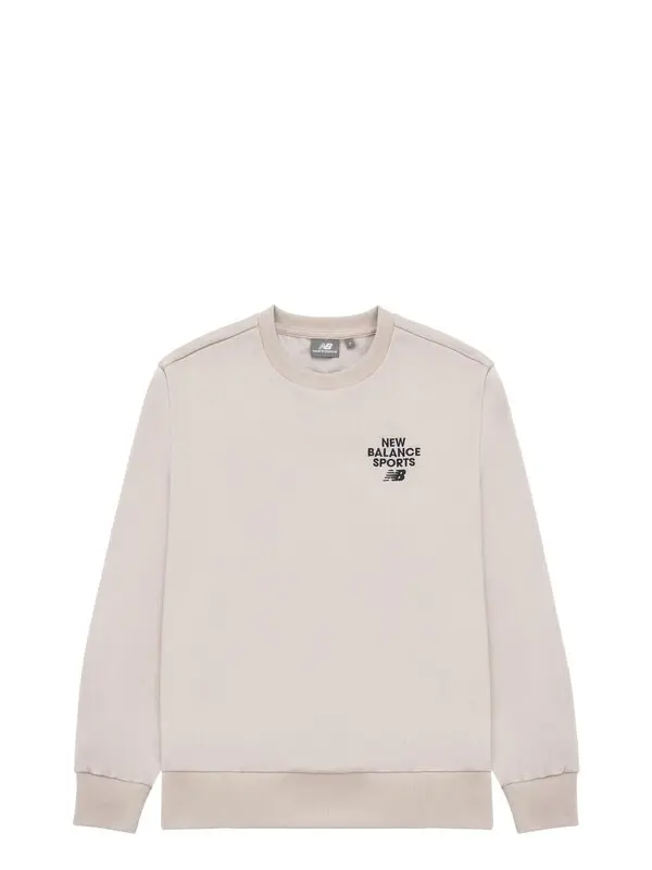 NEW BALANCE Crewneck Sweatshirt - Beige/black