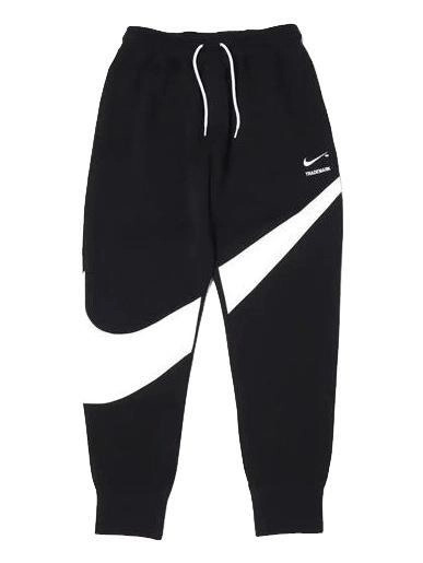 Nike Large Logo Casual Knit Splicing Embroidered Sports Pants/trousers/joggers Autumn - Black