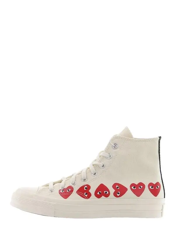 CONVERSE Comme Des Garcons Play X Chuck 70 Hi Top Multi Heart - White