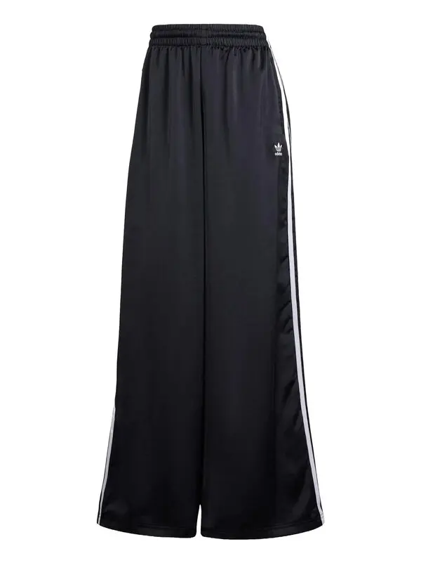 Adidas Adicolor Satin Wide Leg Track Pants - Black