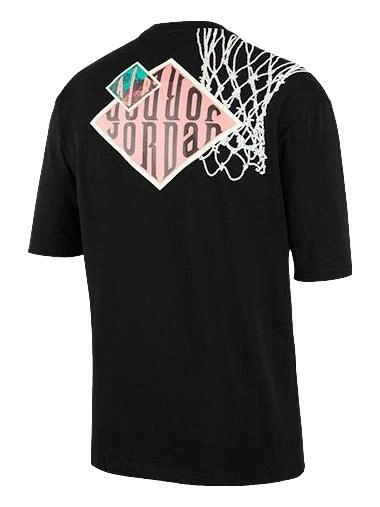JORDAN Sport Dna Back Printing Casual Sports Short Sleeve - Black