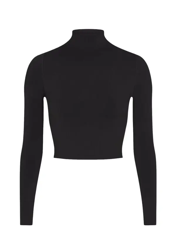 Nike X Skims Vintage Seamless Mock-neck Crop Top - Obsidian