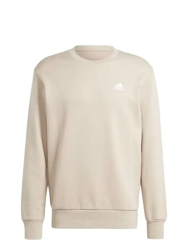 Adidas Logo French Terry Sweatshirts - Beige