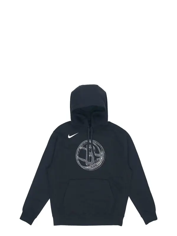 Nike Nba Brooklyn Nets Casual Sports Printing Hoodie - Black