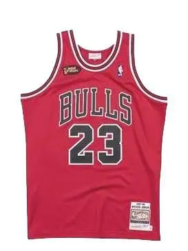 Mitchell & Ness Michael Jordan Chicago Bulls 1997/98 Road Finals Jersey #23 - Red/white