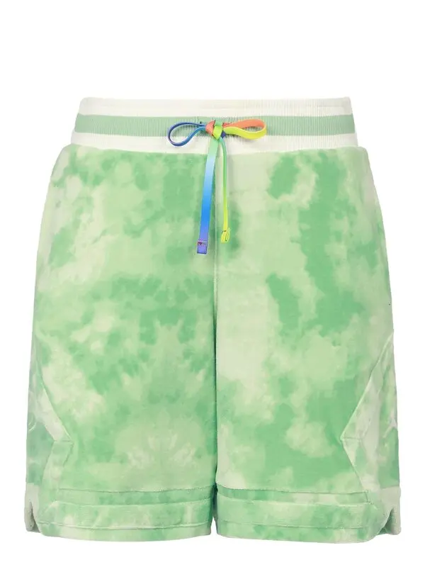 JORDAN J Balvin Tie-dye Terry Shorts - Green