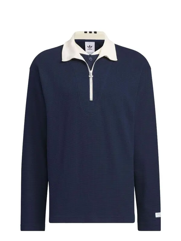 Adidas Originals X Notitle Long Sleeve Polo Shirt - Navy