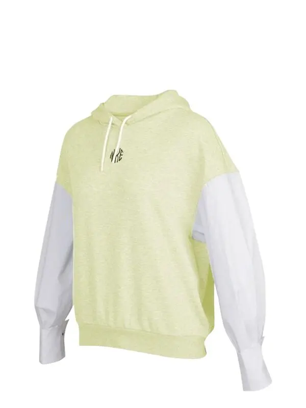 Nike Icon Clash Embroidery Logo Hoodie - Greenyellow