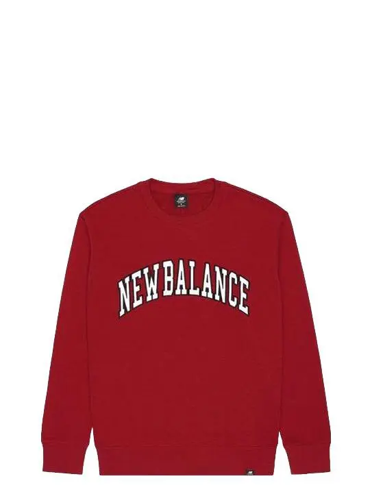 NEW BALANCE Alphabet Print Crewneck Sweatshirt - Red
