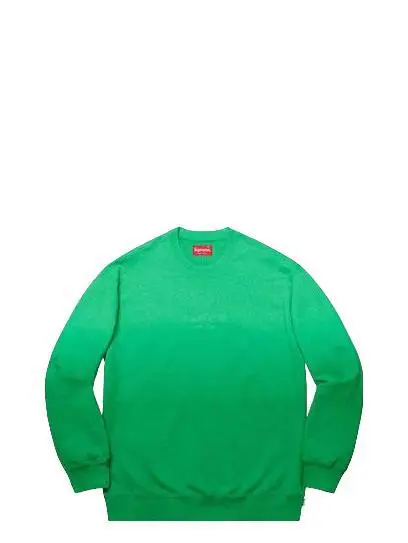 Supreme Dipped Crewneck Long Sleeve Sweatshirt - Green