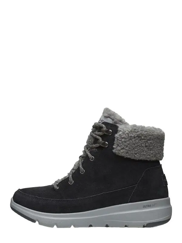 Sketchers Glacial Ultra Mid Top Lace Up Boots - Black/grey/white
