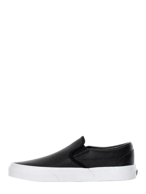 VANS Perforated Leather Slip-on Sneakers - Black