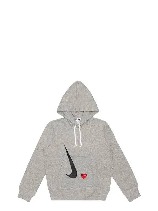 Play Comme Des Garcon X Nike Crossover Play Together Series Love Logo Hoodie - Grey
