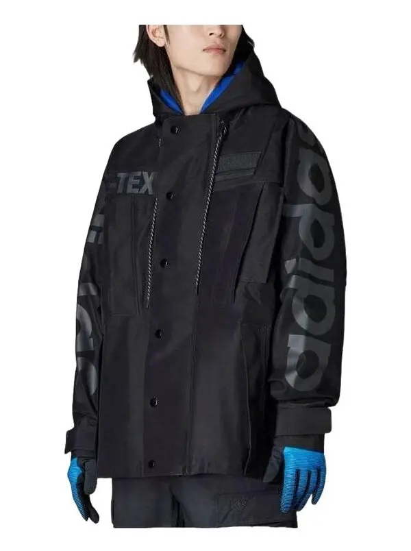 Adidas Blue Version Gore-tex Climacool Outdoor Adventure Jacket - Black/blue