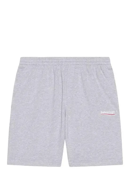 Balenciaga Political Campaign Sweat Shorts - Grey