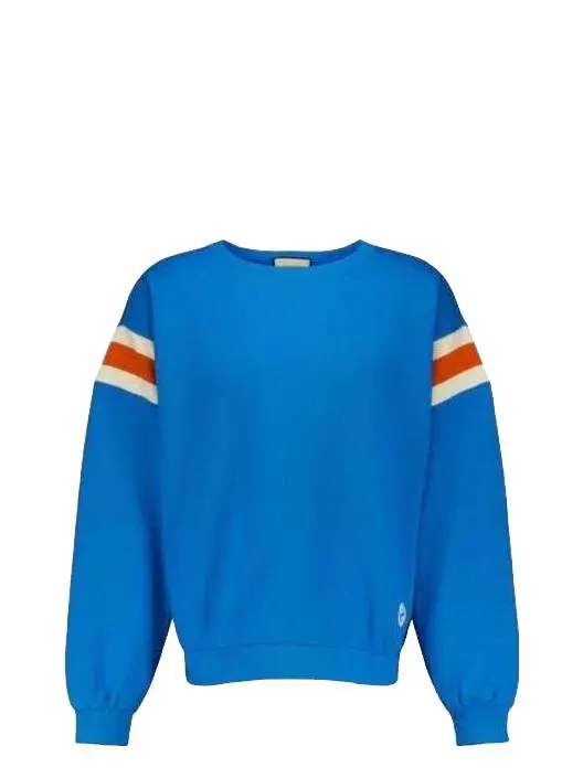 Gucci Sweatshirt With Sporty Stripes - Blue