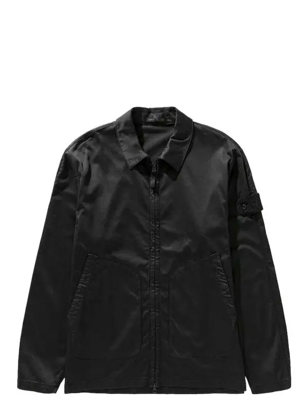 Stone Island Ghost Stretch Cotton Shirt Jacket - Black