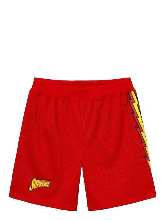 Supreme Ss18 Bolt Basketball Shorts - Red