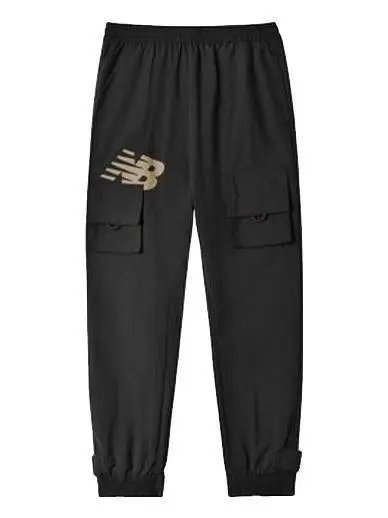 NEW BALANCE Cargo Pants - Black/gold