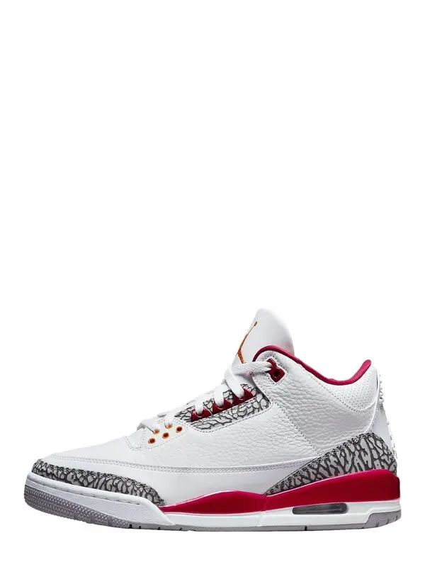 JORDAN Air 3 Retro "cardinal Red" Sneakers - White/light Curry/cardinal Red