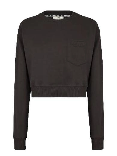 Fendi Cropped Sweatshirt - Black