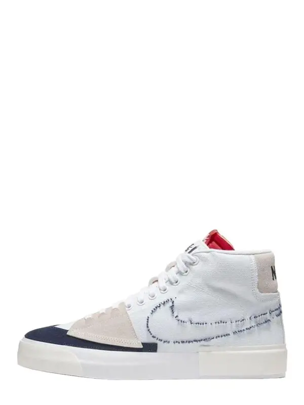 Nike Blazer Mid Sb Edge 'hack Pack White' Sneakers - White/navy