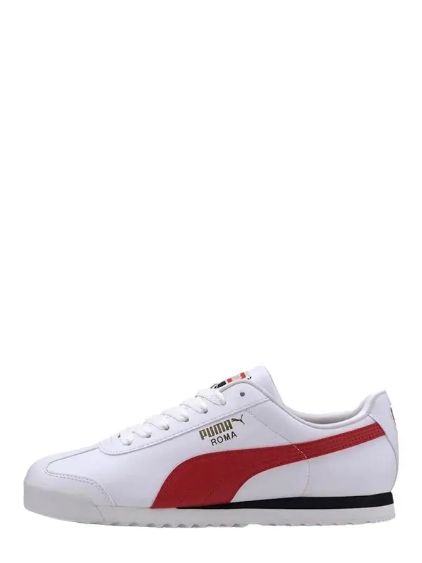 PUMA Roma Lace-up Sneakers - White/red