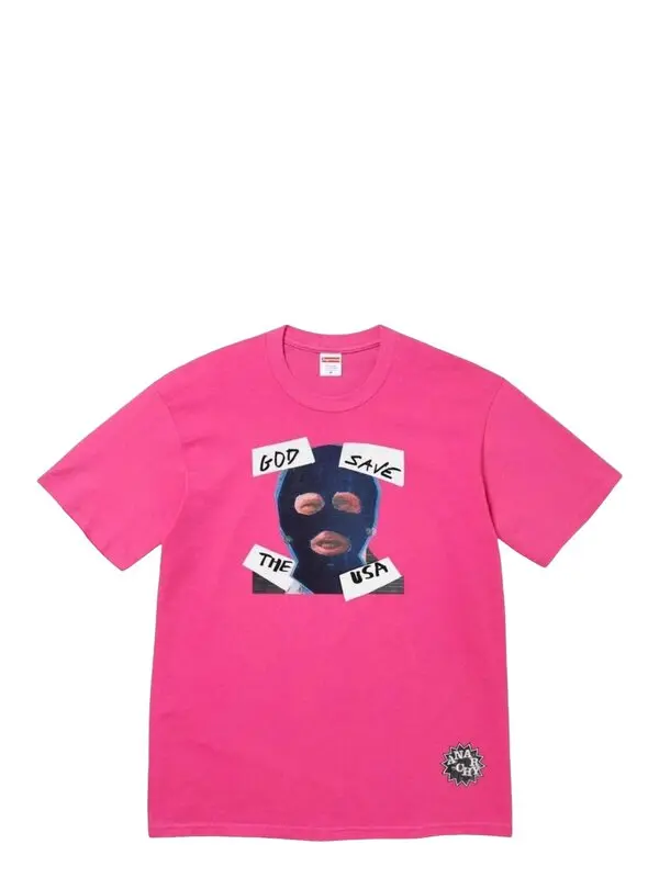 Supreme Ss26 God Save Us T-shirt - Fuchsia
