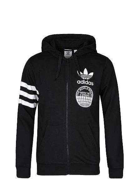 Adidas Originals Full Zip Hoody Jacket - Black