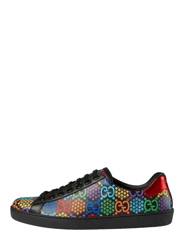 Gucci Ace Gg Supreme Low Psychedelic Sneakers - Black
