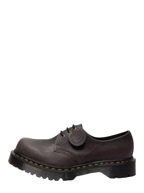 Dr. Martens 1461 Natural Grain Bump Toe Oxfords - Gunmetal