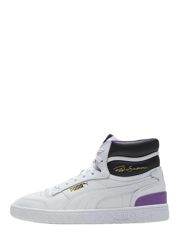 PUMA Ralph Sampson Mid Sneakers - White/pwhite/purple Glimmer