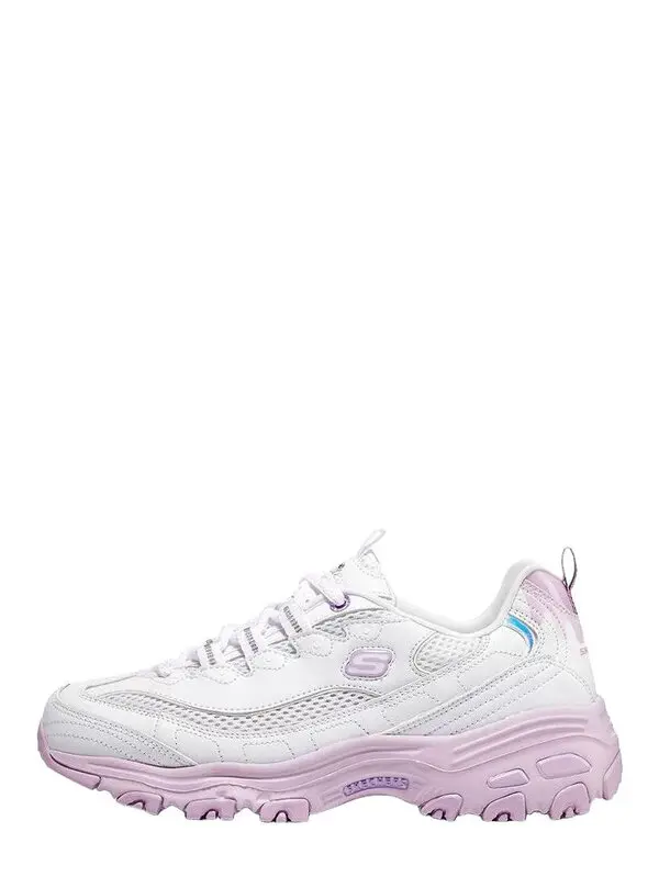 Sketchers Dlites Sneakers - White/pink