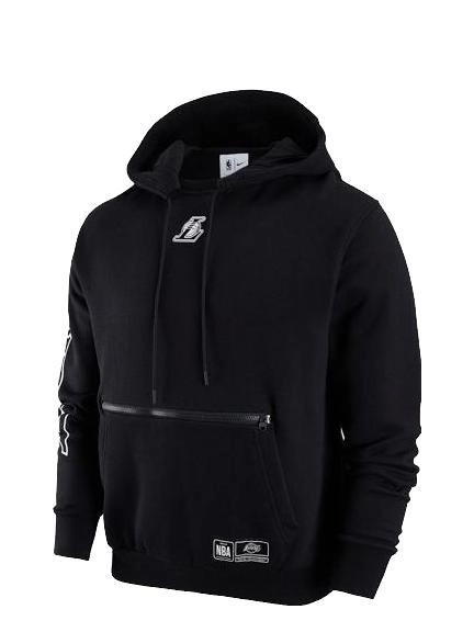 JORDAN Nba Los Angeles Lakers Printing Knit Fleece Pullover - Black