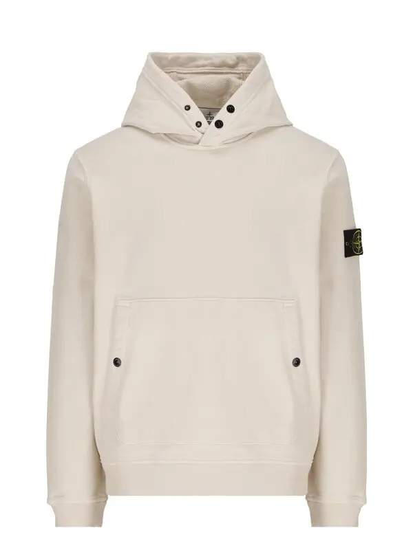 Stone Island Waffen Patch Hoodie - Beige