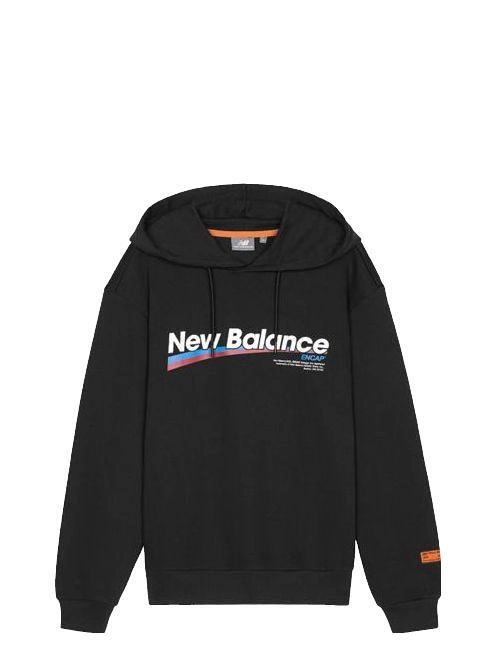 NEW BALANCE Alphabet Printing Hooded Sweatshirt - Black