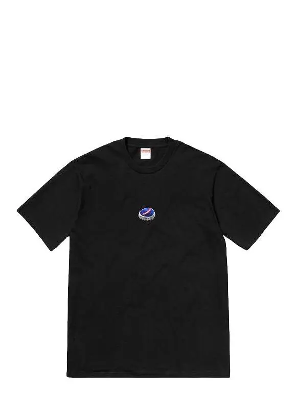 Supreme Fw18 Bottle Cap Tee Logo Tee - Black