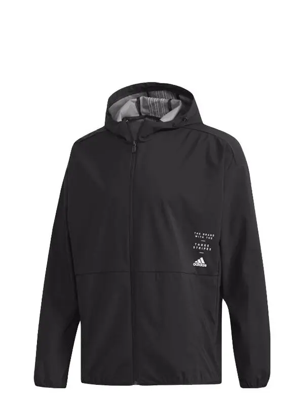 Adidas Id Trvl Wv Jk Windproof Hooded Jacket - Black