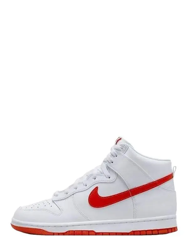 Nike Dunk High Sneakers - White/red