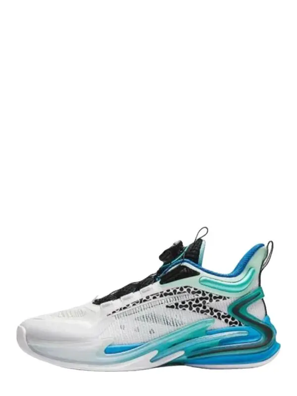 ANTA Athletic Basketball High Top Sneakers - White/black/teal